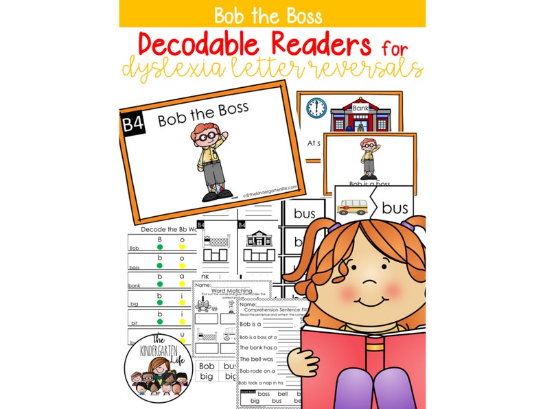 Decodable Dyslexia Readers Bob the Boss - Etsy