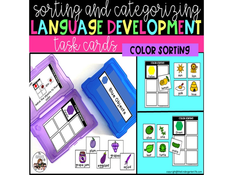 Color Sorting Task Box for Kindergarten - Etsy