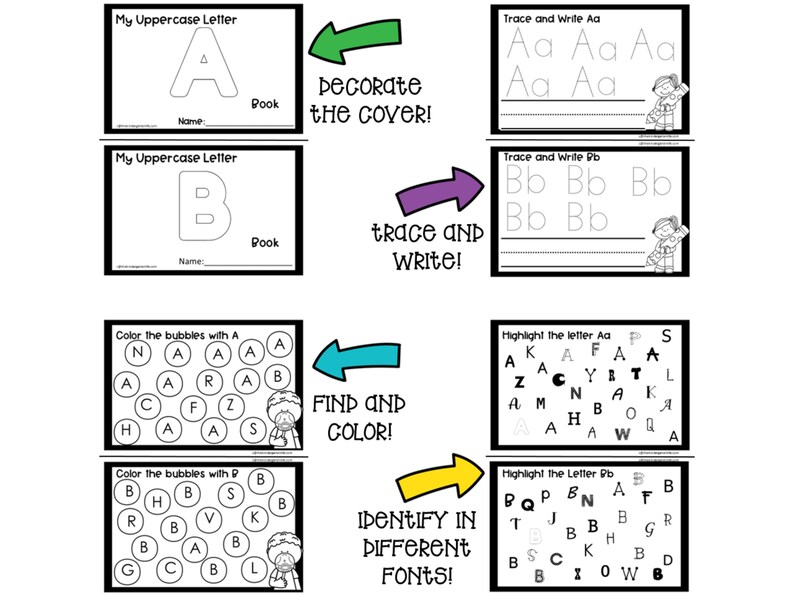 Alphabet Books: Letter Recognition and Sounds, Uppercase and Lowercase ...