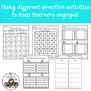 Dyslexia Worksheets for B,D,P,Q Letter Reversals for Pre-k ...