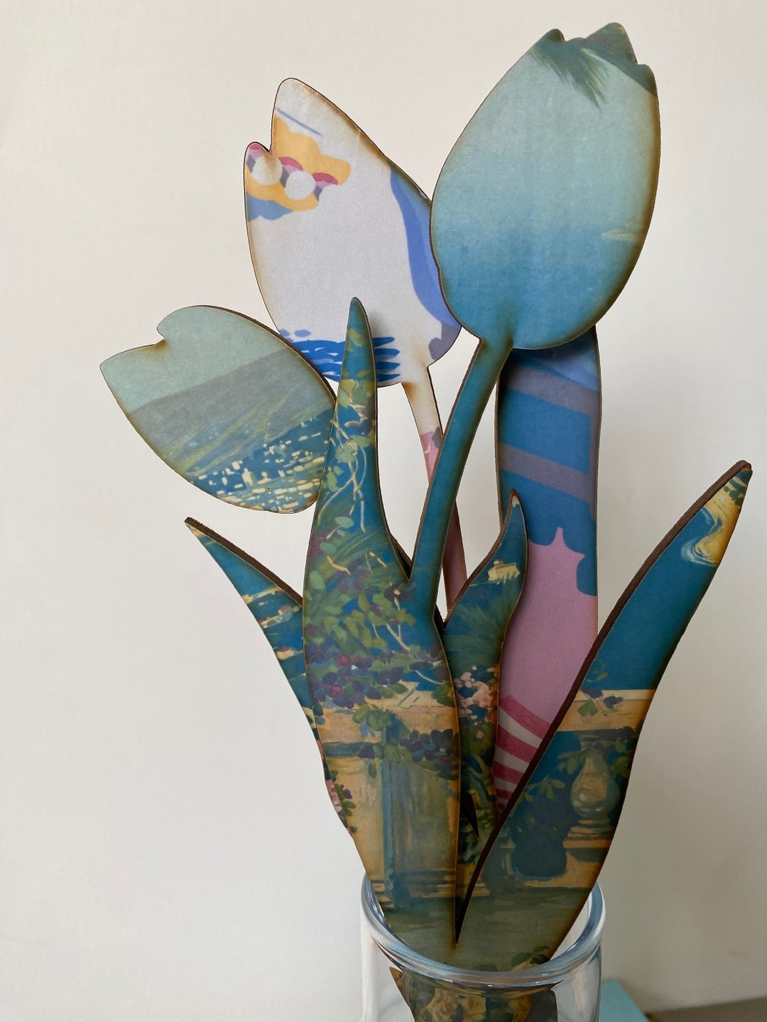 Wood Tulip Flowers Wooden Tulip Flowers Tulip Bouquet Gift - Etsy