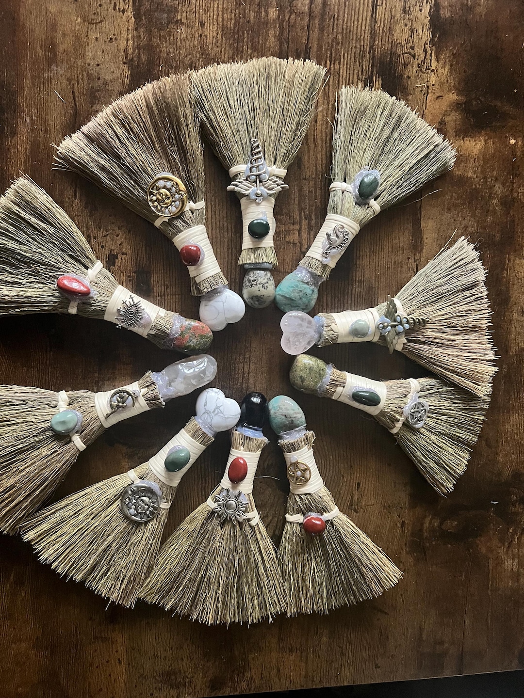 Witch Broom, Magic Broom, Stone Crystal, Healing Crystal, Divination ...