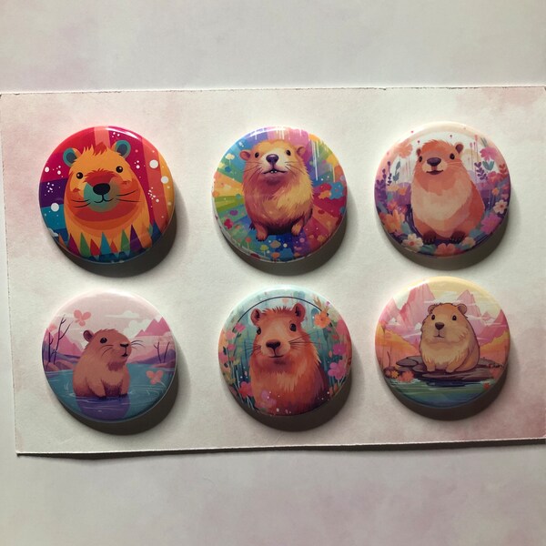 Button Capybara - Etsy
