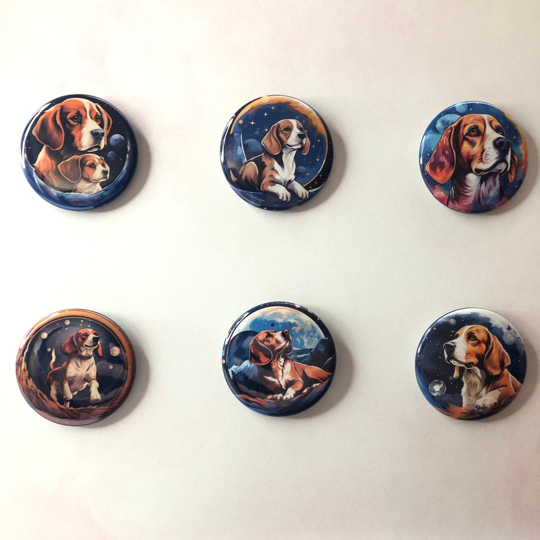 Celestial Beagles Set of Six 1.5 Inch Badge Button Pins - Etsy