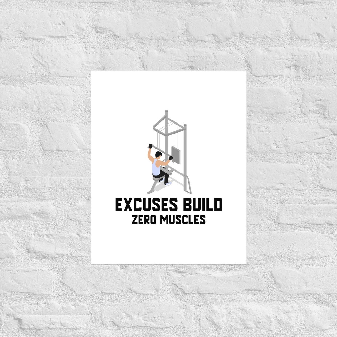 No Excuses Poster - Etsy