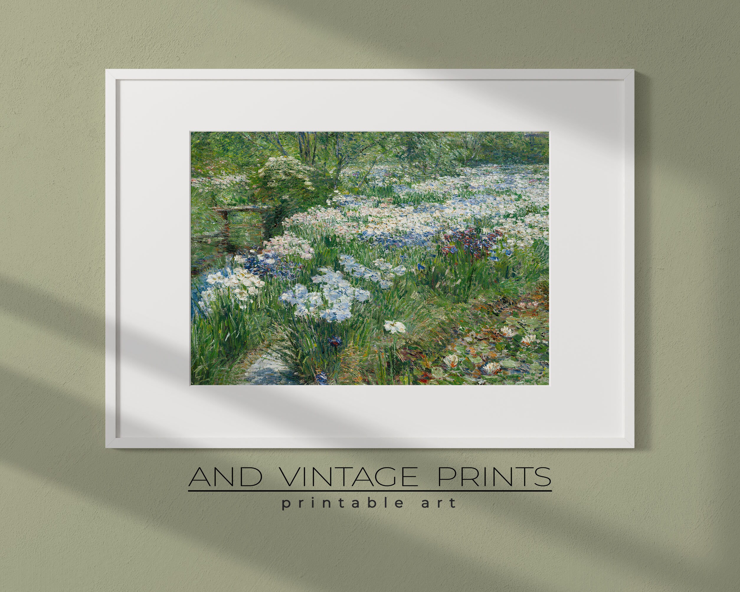 Printable Blooming Flower Garden Art Print for Bedroom Wall - Etsy