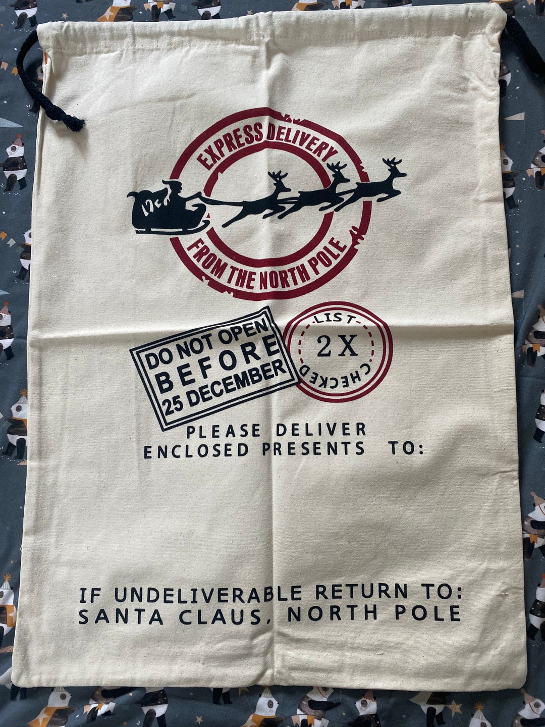 Personalised Christmas Sack Santas Sleigh - Etsy