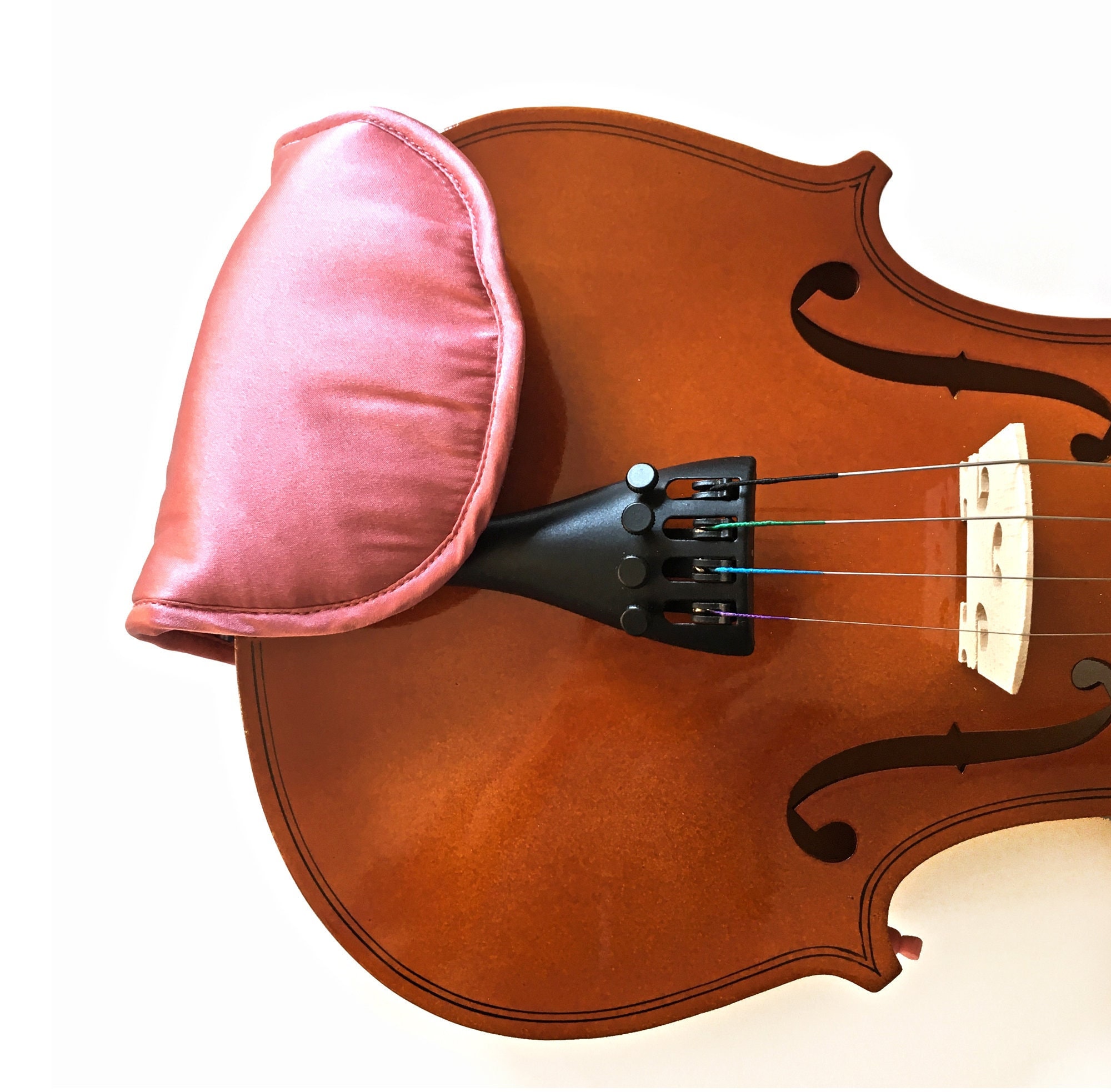 100% Silk Violin Chin Rest Cover Pad, Violin Chinrest Cover Pad, Pink ...