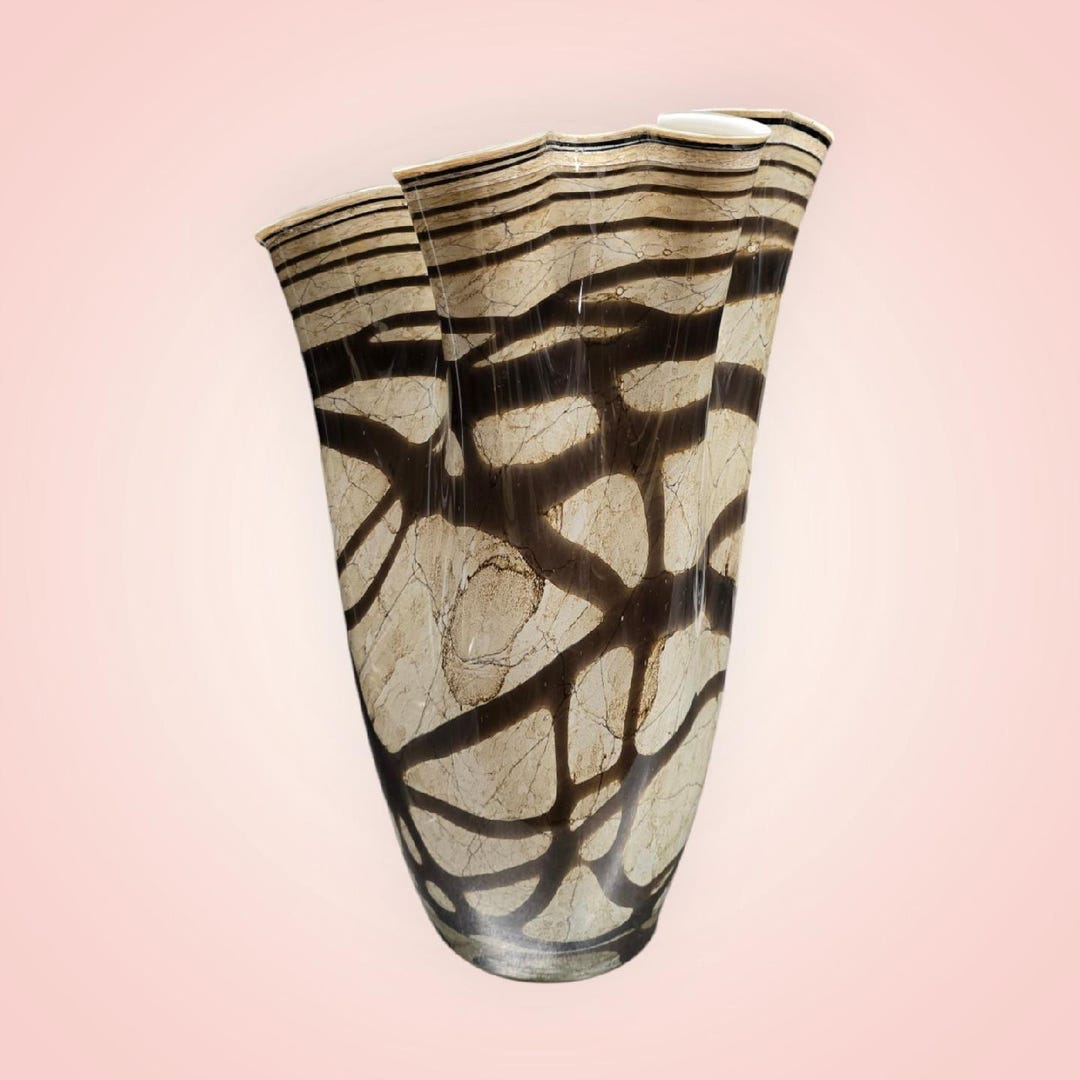 Jozefina Kronos Poland Glass Vase - Etsy