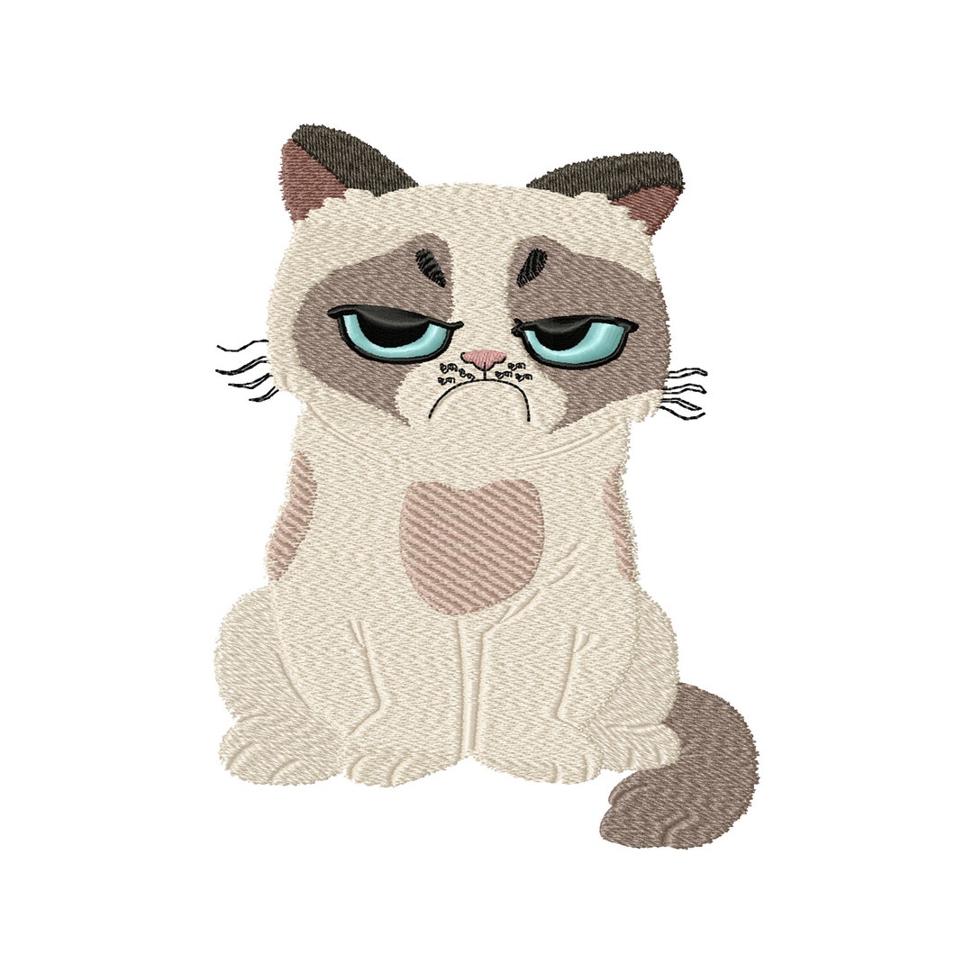 Sulky Cat Embroidery Design Funny Cat Embroidery Pattern Cat - Etsy