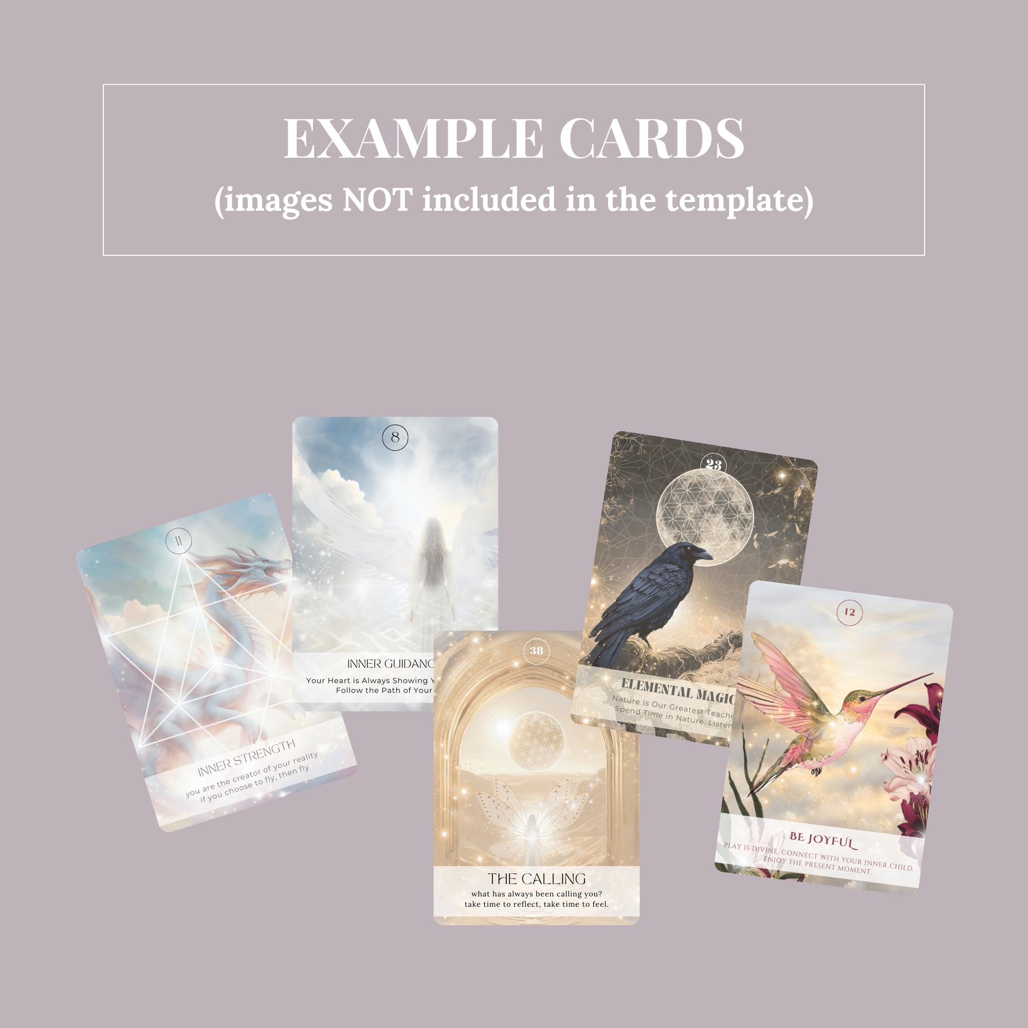 Oracle Card Editable Canva Template Create Your Own Oracle Card Deck ...