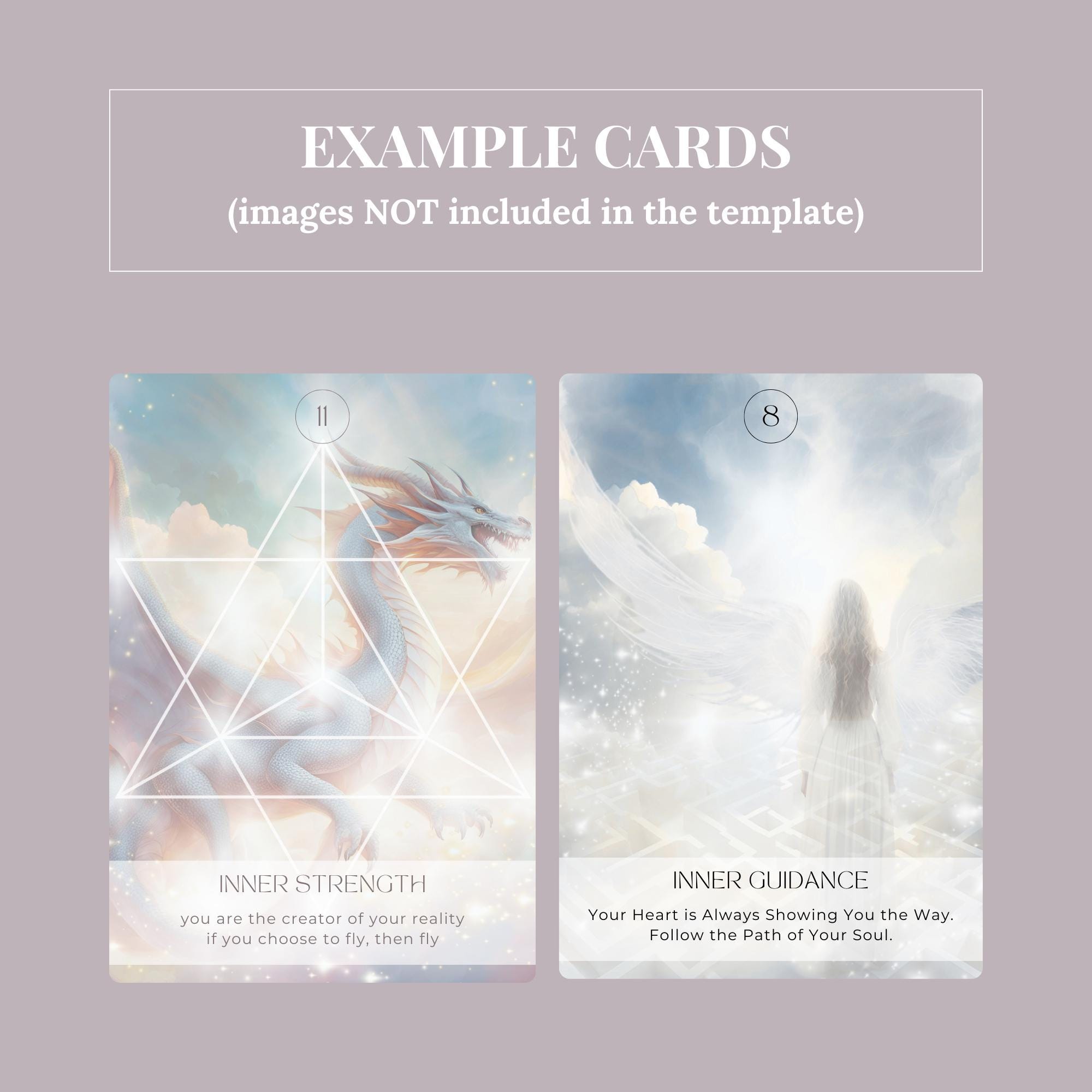Oracle Card Editable Canva Template Create Your Own Oracle Card Deck ...