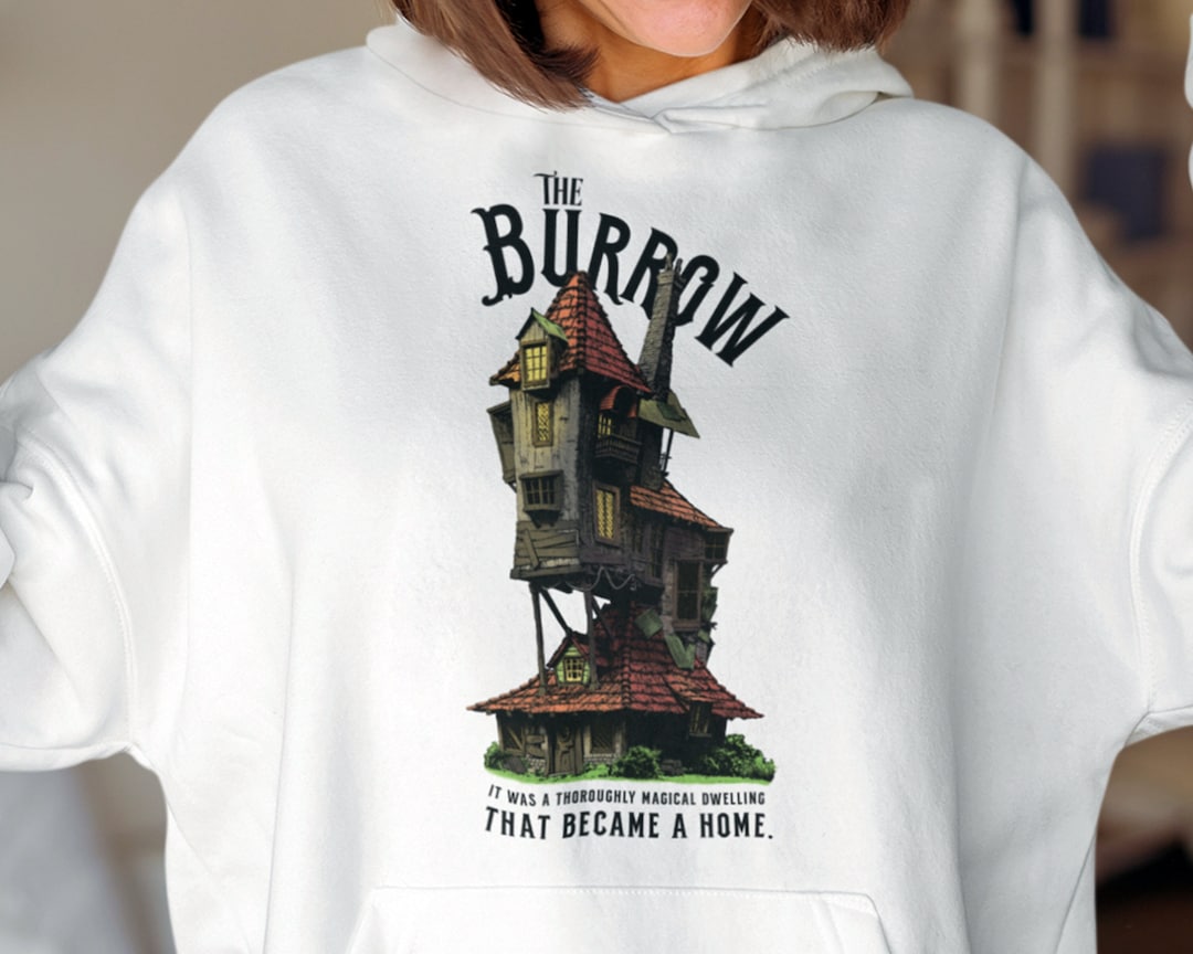 The Burrow Weasley House Hoodie, Magical Wizard Dwelling Sweatshirt ...