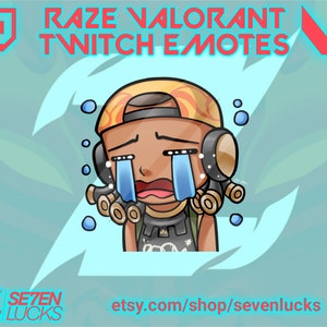 Raze Valorant Twitch Emotes, Valorant Twitch Emotes, Kawaii Twitch ...