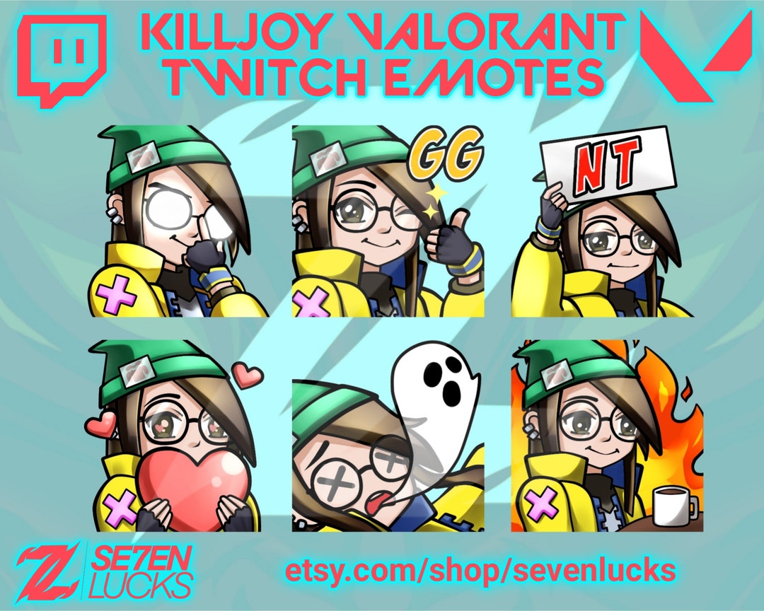 Killjoy Valorant Twitch Emotes, Valorant Twitch Emotes, Kawaii Twitch ...