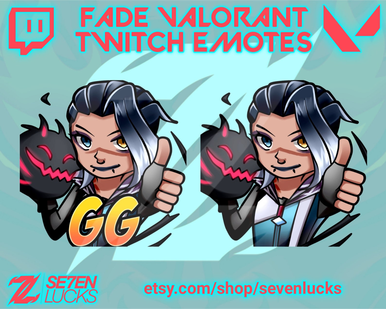 Fade Valorant Twitch Emotes, Valorant Twitch Emotes, Kawaii Twitch ...