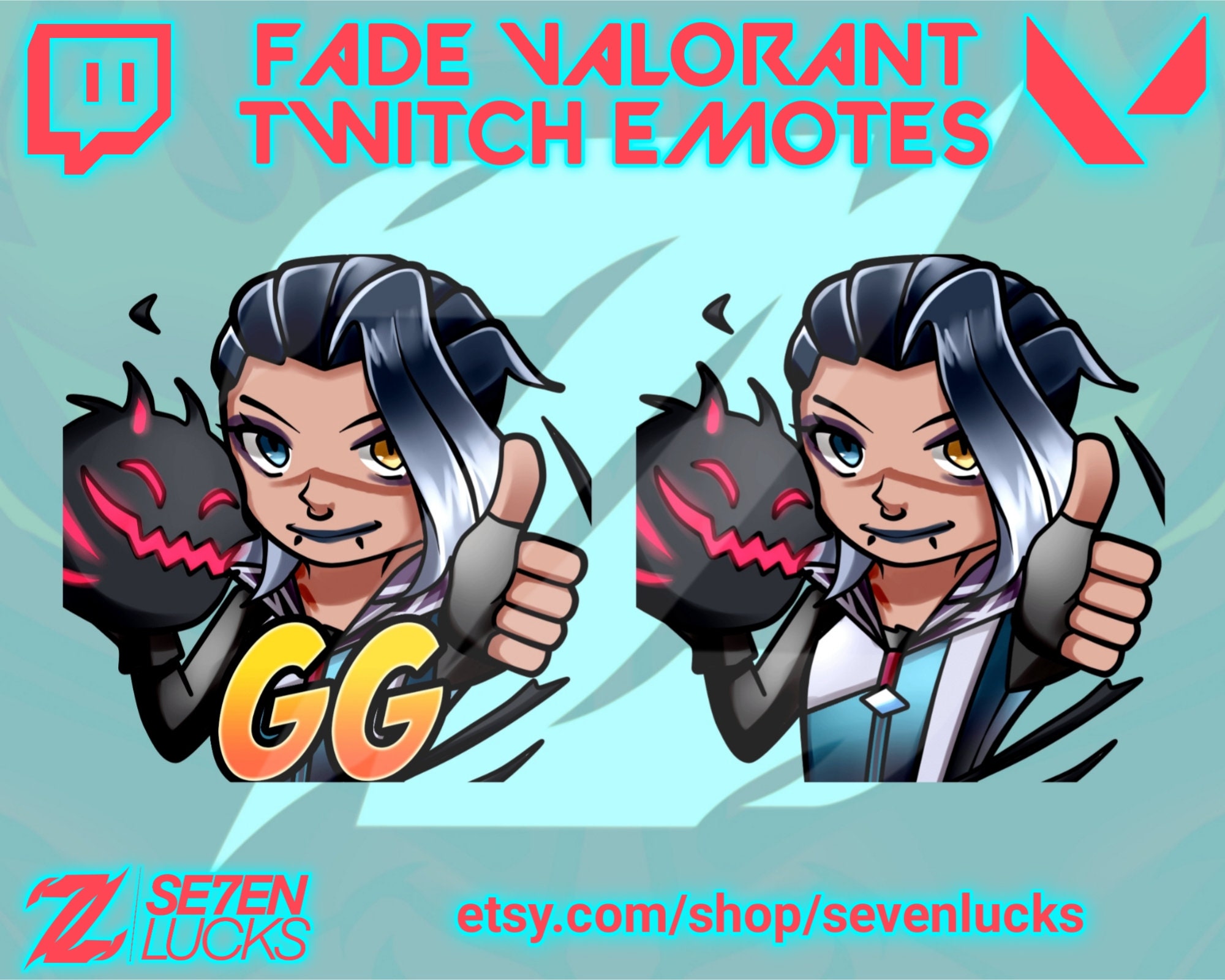 Fade Valorant Twitch Emotes Valorant Twitch Emotes Kawaii - Etsy Australia