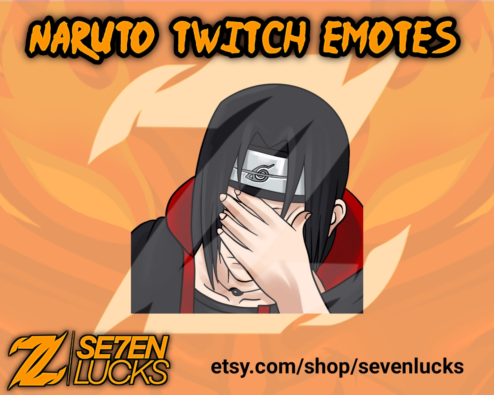 Itachi Facepalm Twitch Emotes Anime Twitch Emotes Kawaii | Etsy