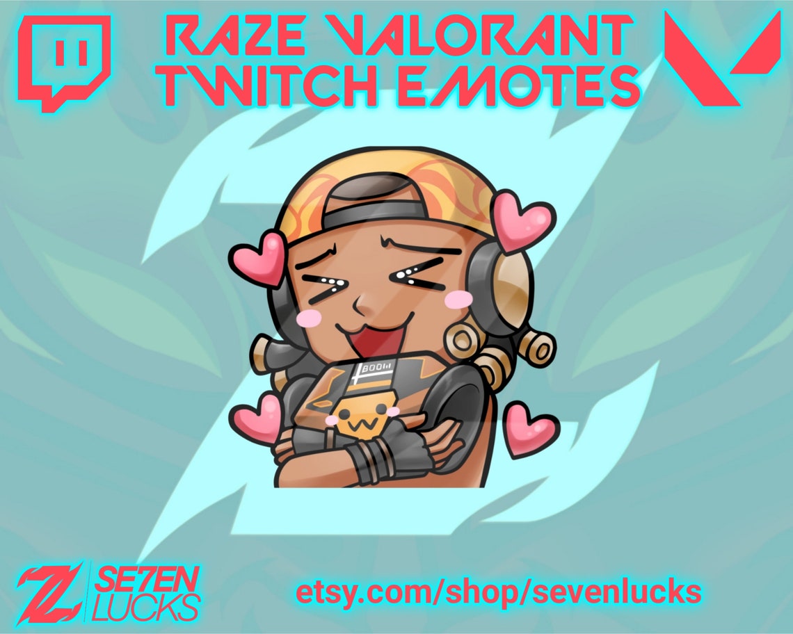 Raze Valorant Twitch Emotes, Valorant Twitch Emotes, Kawaii Twitch ...