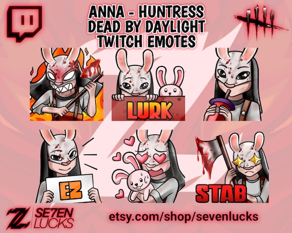 Anna Huntress Dead by Daylight DBD Twitch Emotes Villain - Etsy France