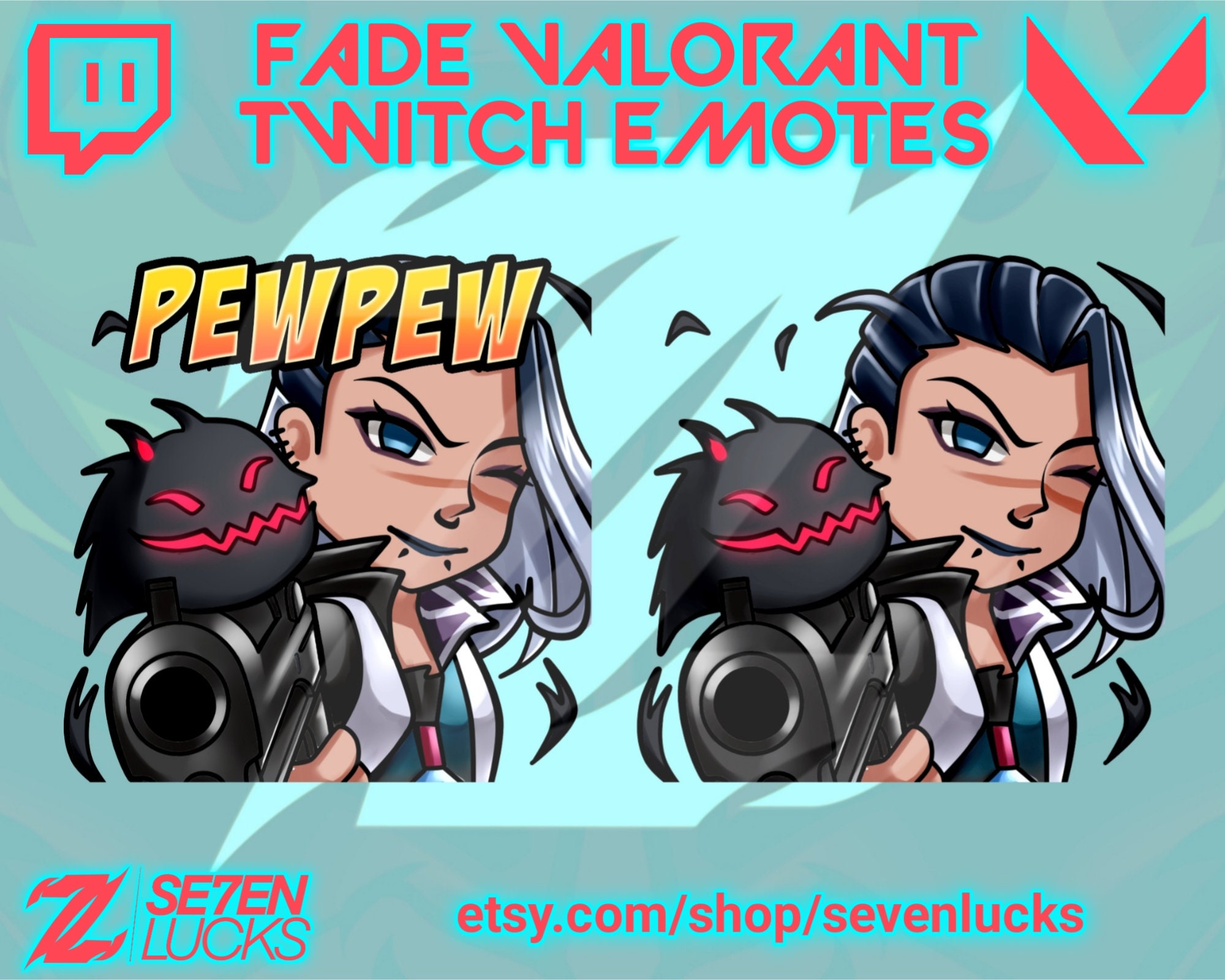 Fade Valorant Twitch Emotes Valorant Twitch Emotes Kawaii - Etsy Australia