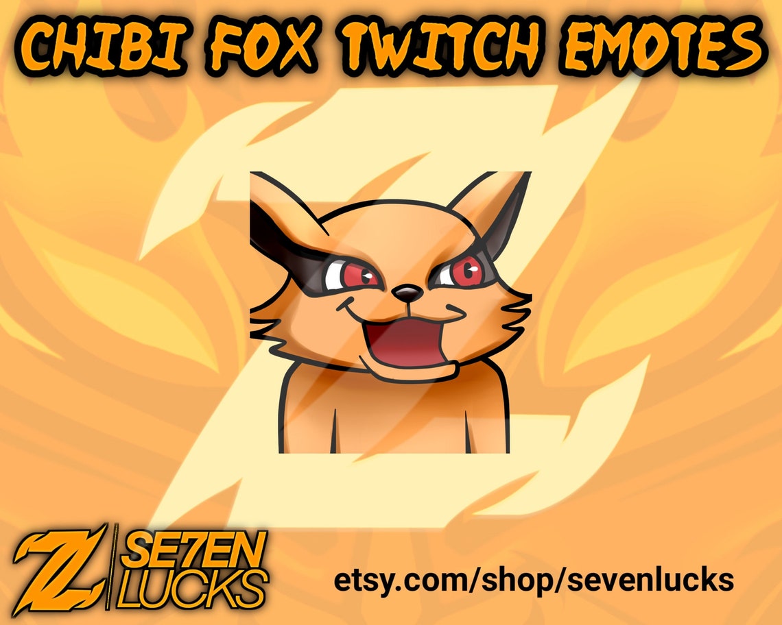 Chibi Fox Twitch Emotes Pack, Anime Twitch Emotes, Chibi Twitch Emotes ...
