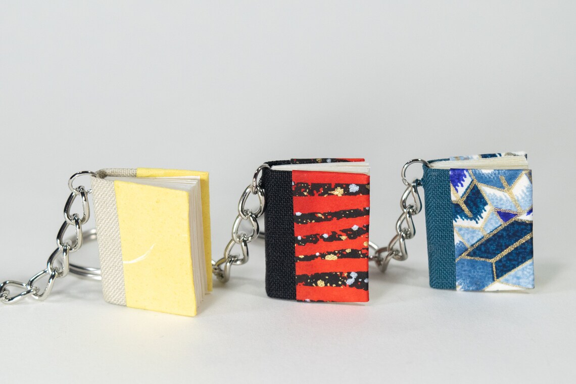 Book Keychain With Functional Pages - Etsy