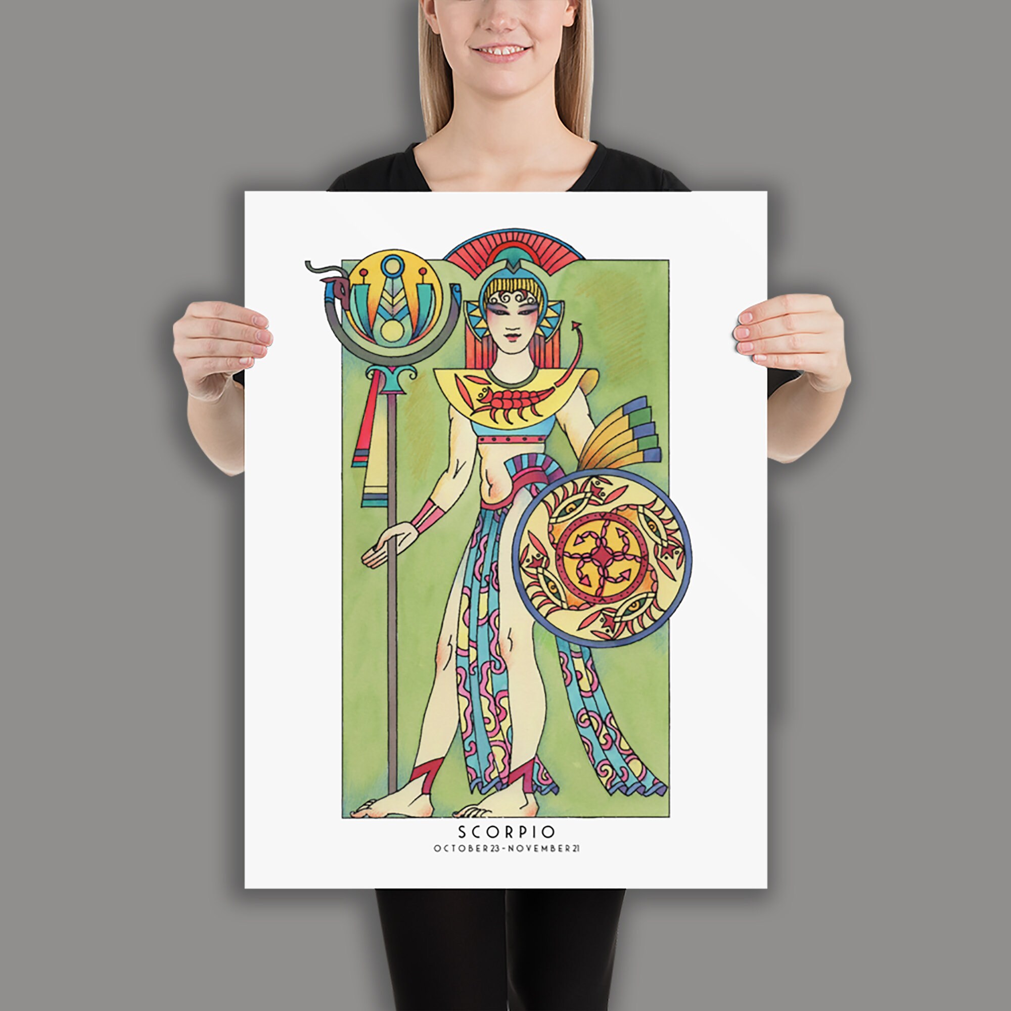 Scorpio Goddess Poster Scorpio Wall Art Zodiac Print - Etsy