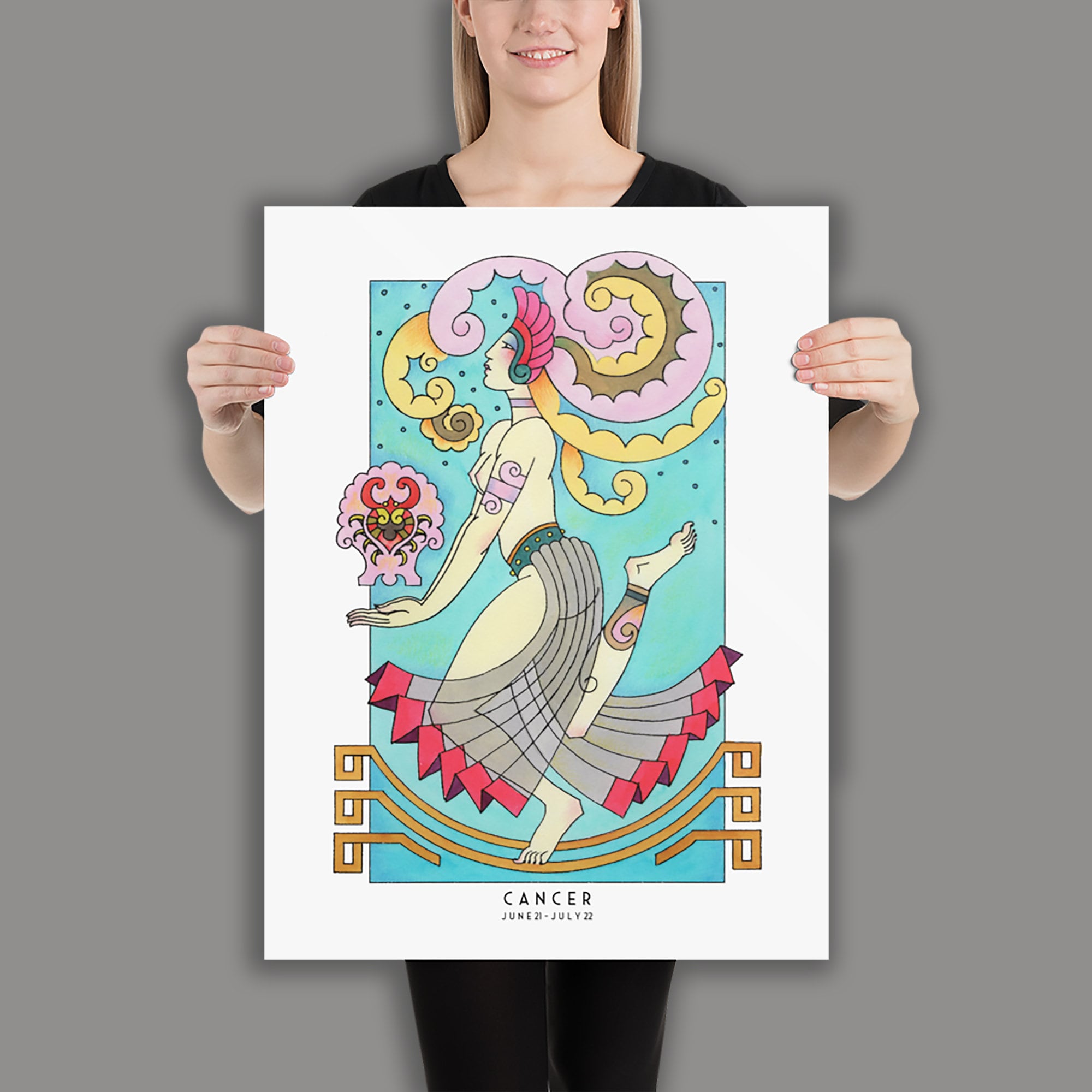 Cancer Goddess Poster Cancer Wall Art Zodiac Print Goddess - Etsy