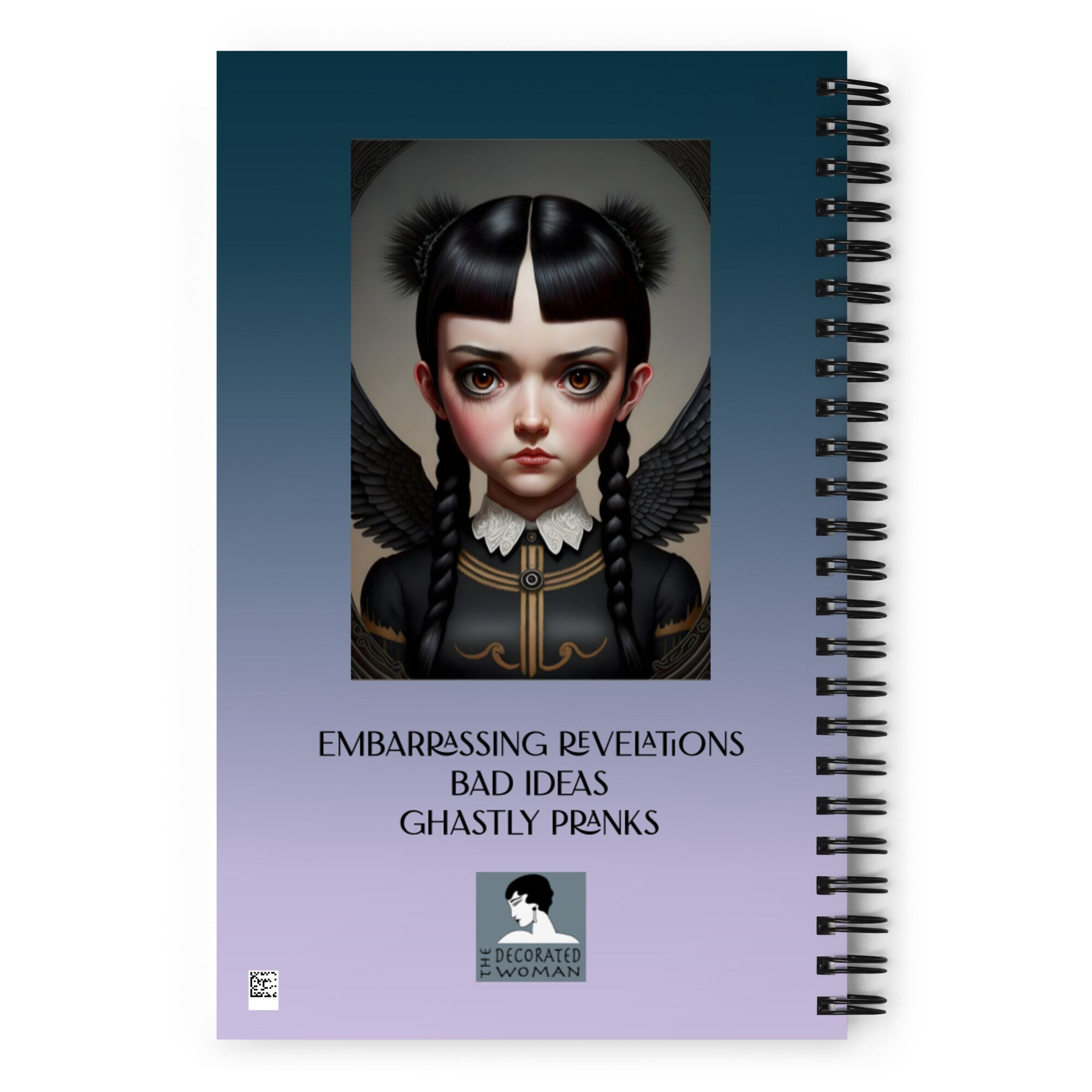 Wednesday Addams Spiral notebook, goth Nevermore Academy College School ...