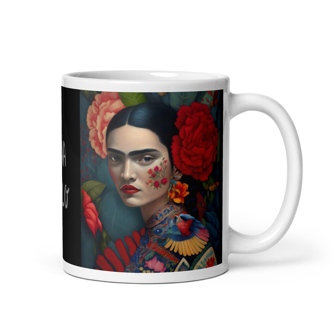 Red Flower Frida Kahlo Mug, Fab Gift for All Frida Lovers, Frida Kahlo ...