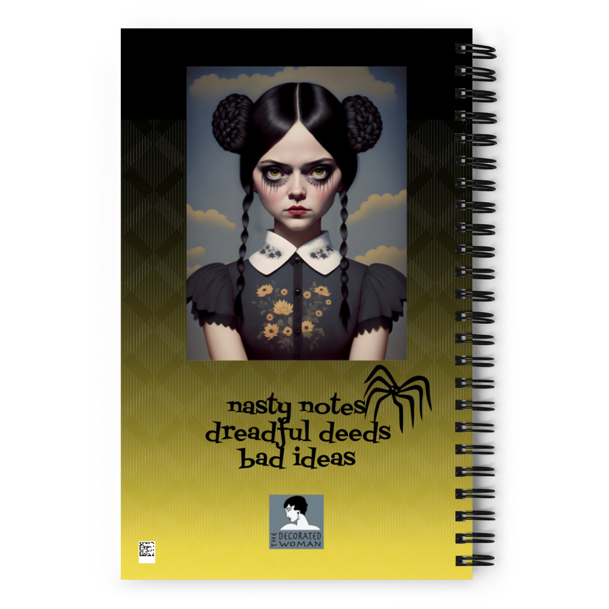 Wednesday Addams Spiral Notebook 03 , Goth Nevermore Academy College ...