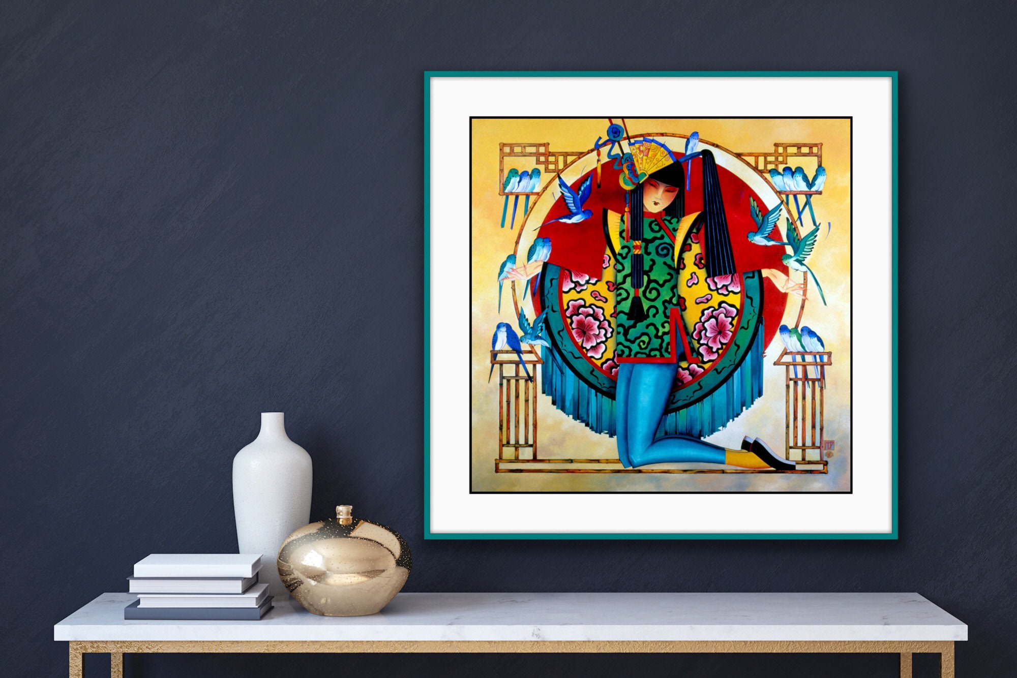 Virgo Bird Charmer Art Deco Circus Zodiac Print Virgo Wall - Etsy