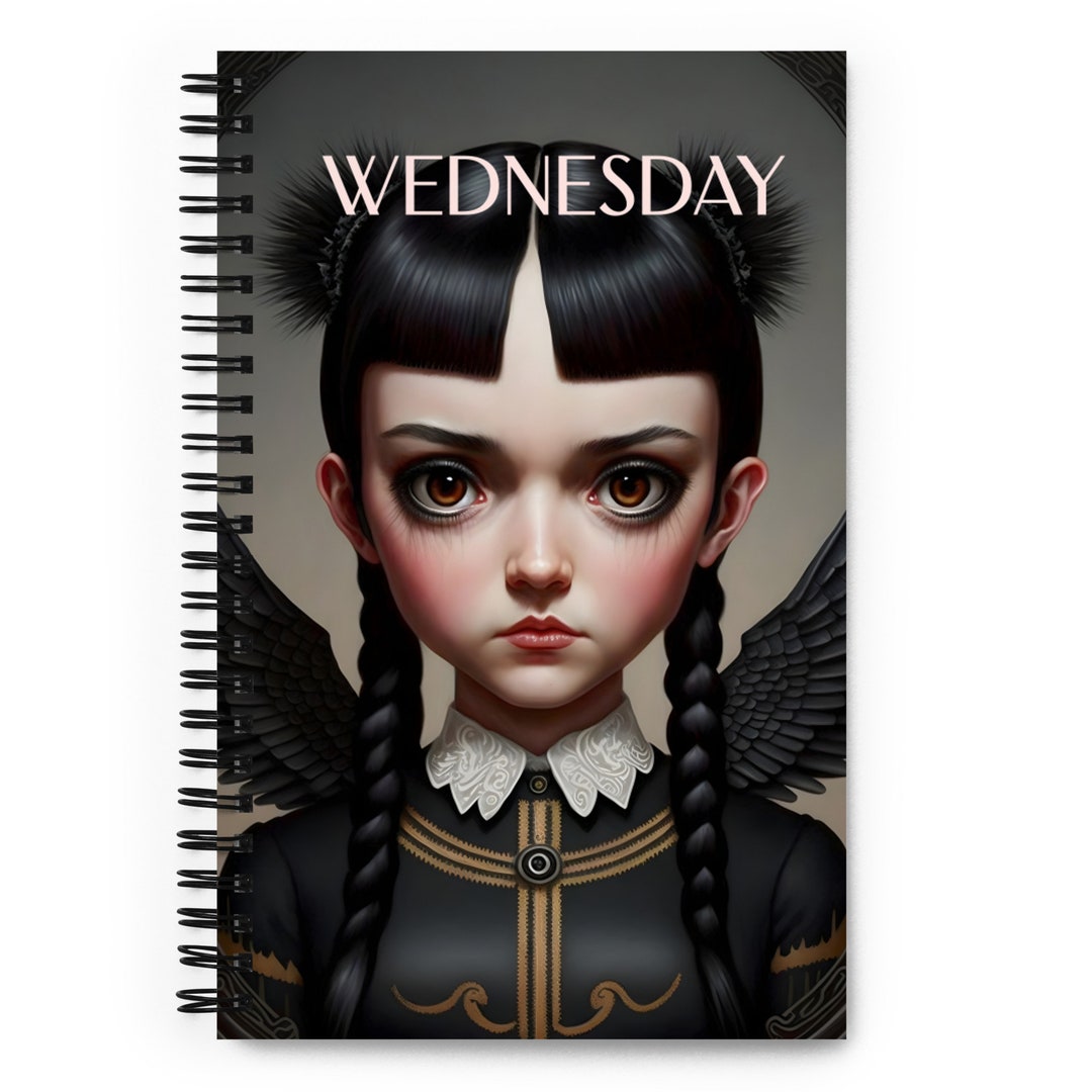 Wednesday Addams Spiral Notebook, Goth Nevermore Academy College School ...