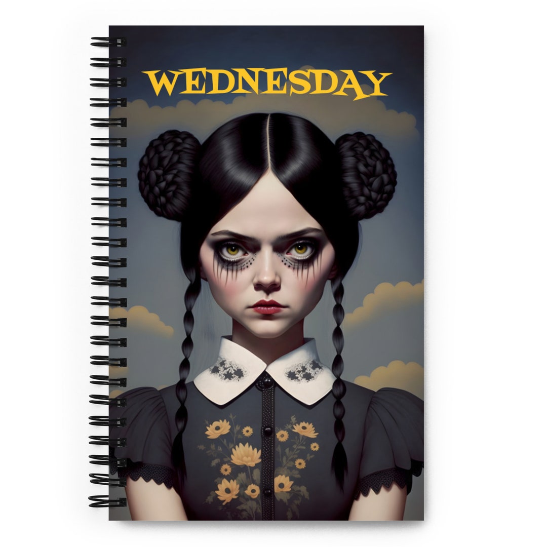 Wednesday Addams Spiral Notebook 03 , Goth Nevermore Academy College ...