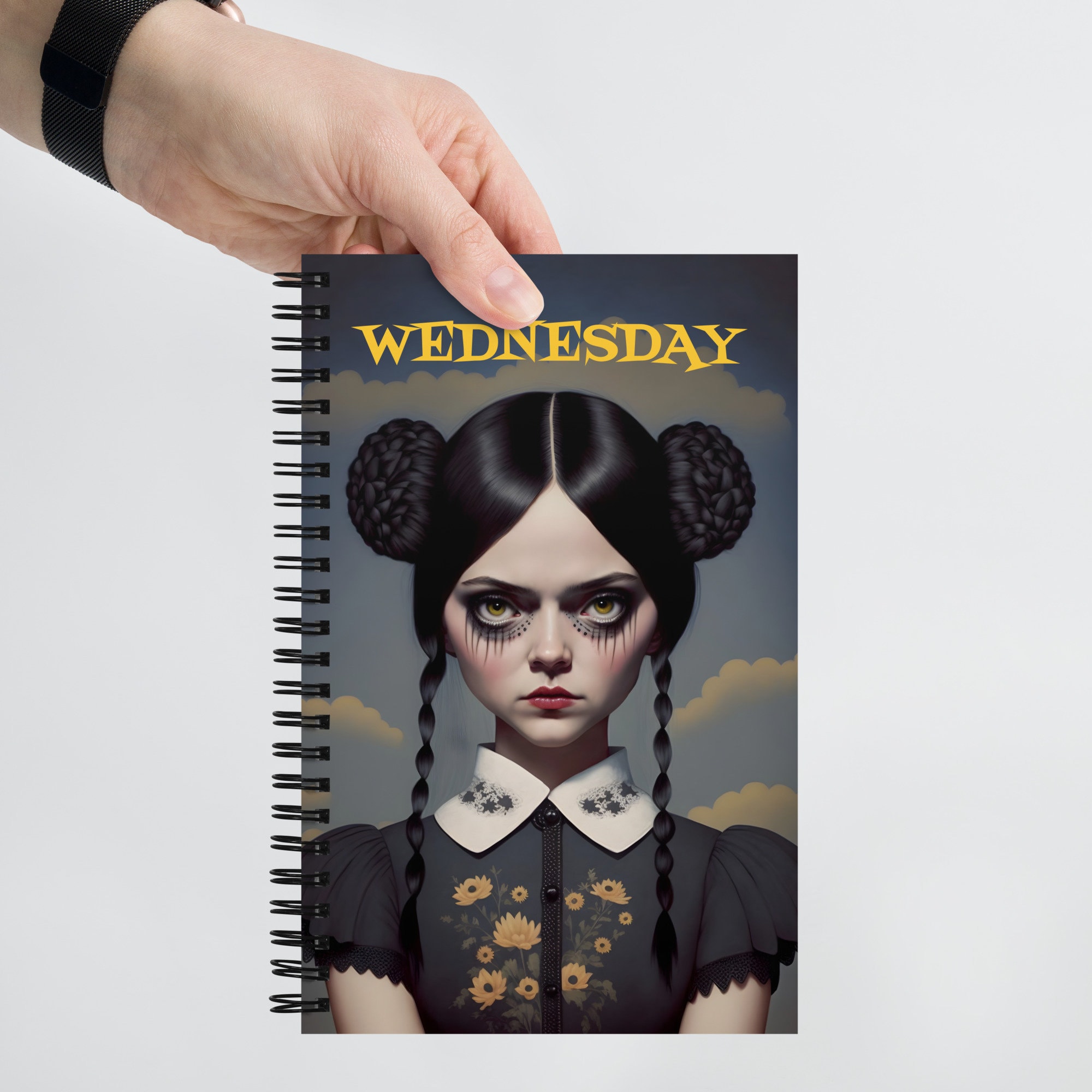 Wednesday Addams Spiral Notebook 03 , Goth Nevermore Academy College ...