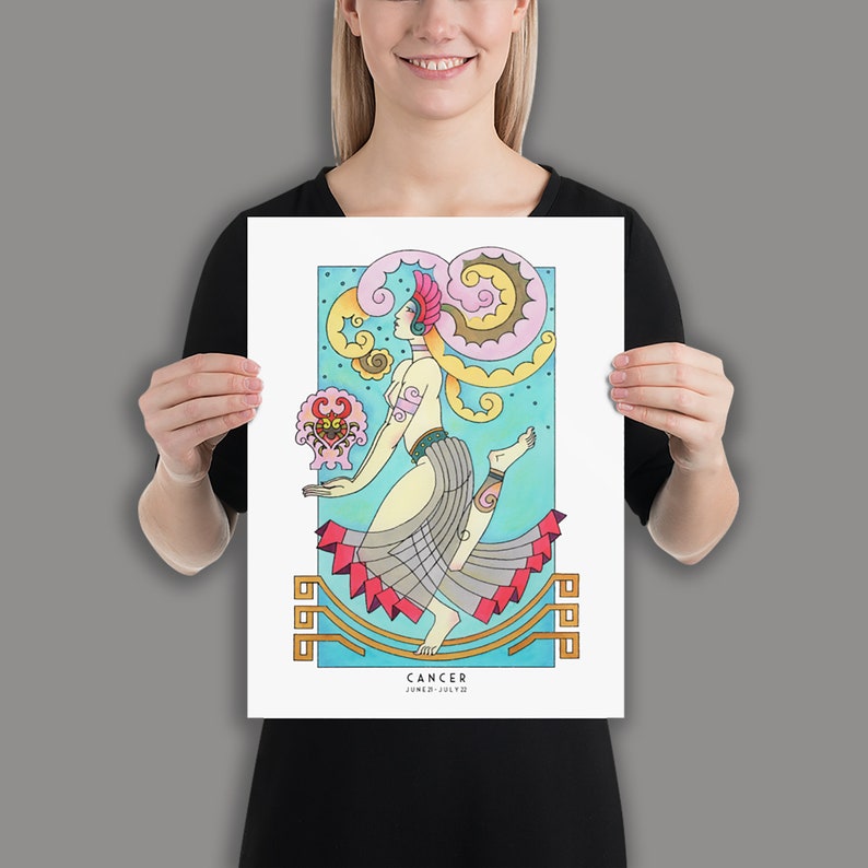 Cancer Goddess Poster Cancer Wall Art Zodiac Print Goddess - Etsy