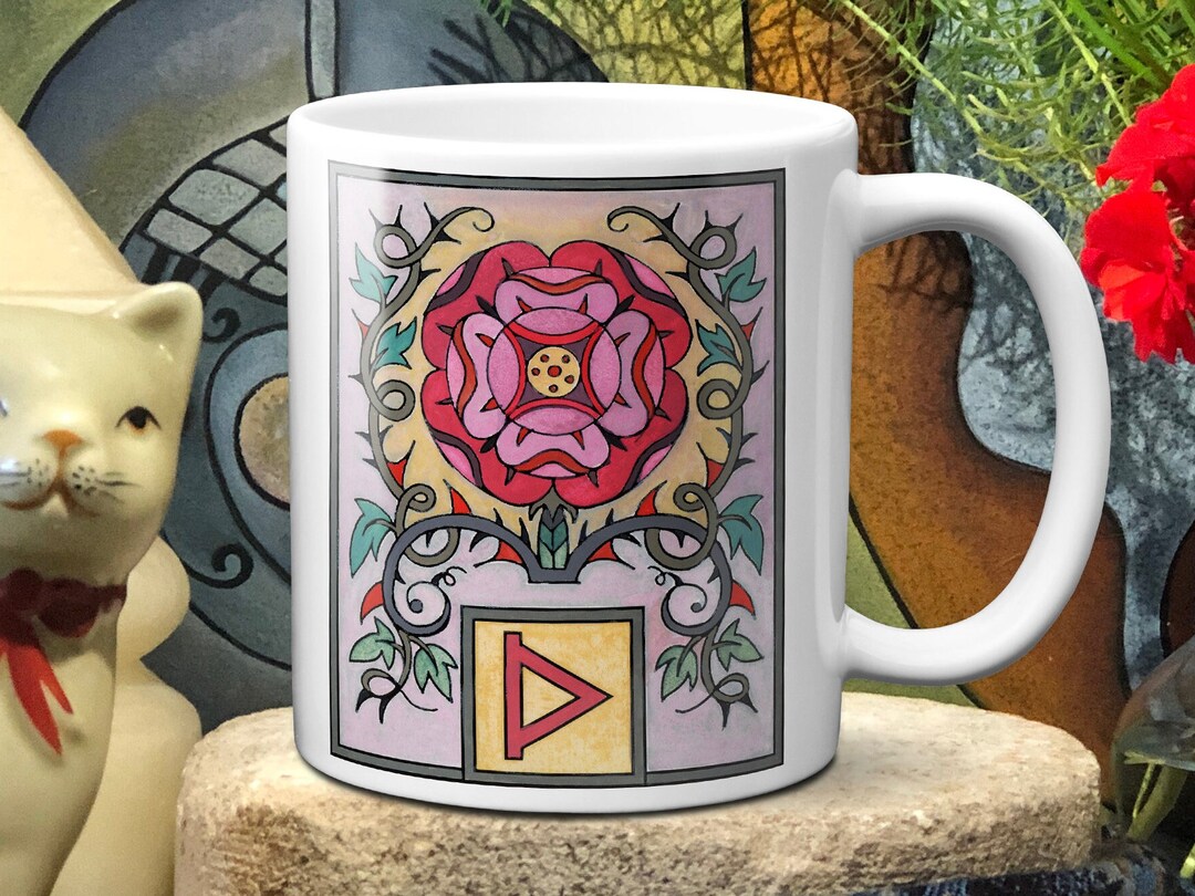 3 Thurisaz Rune Mug, Runestones, Futhark Runes, Runic Tarot, Coffee Mug ...