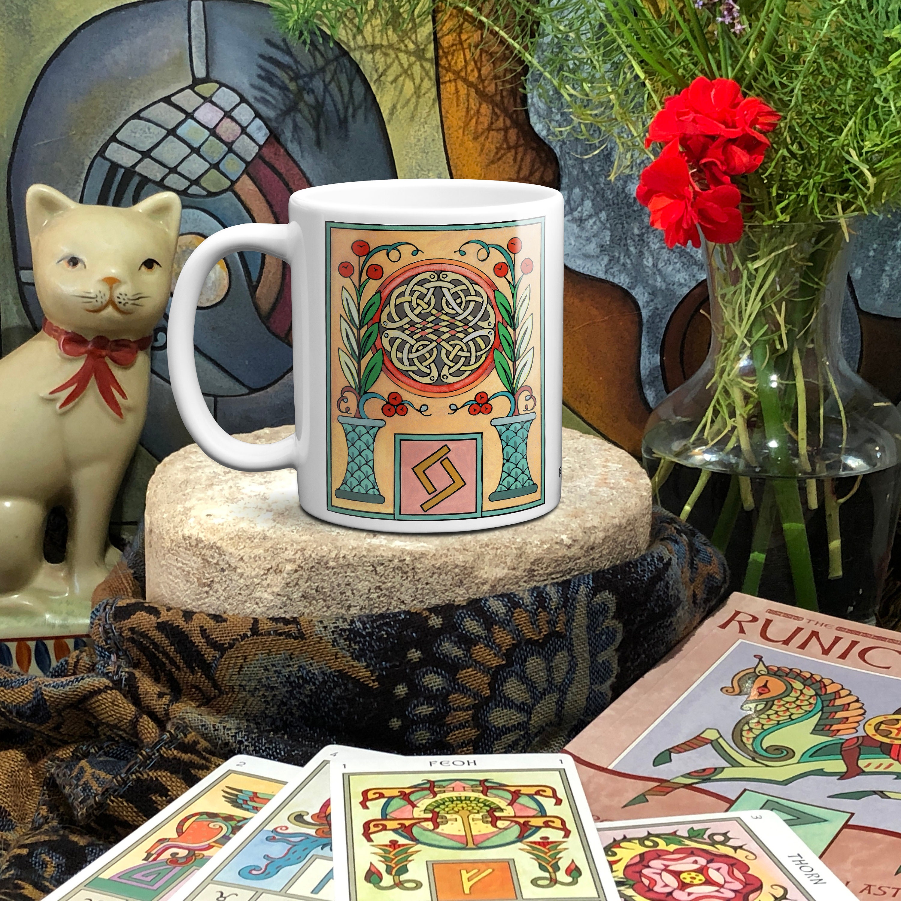 12 Jera Rune Mug, Runestones, Futhark Runes, Runic Tarot, Coffee Mug ...