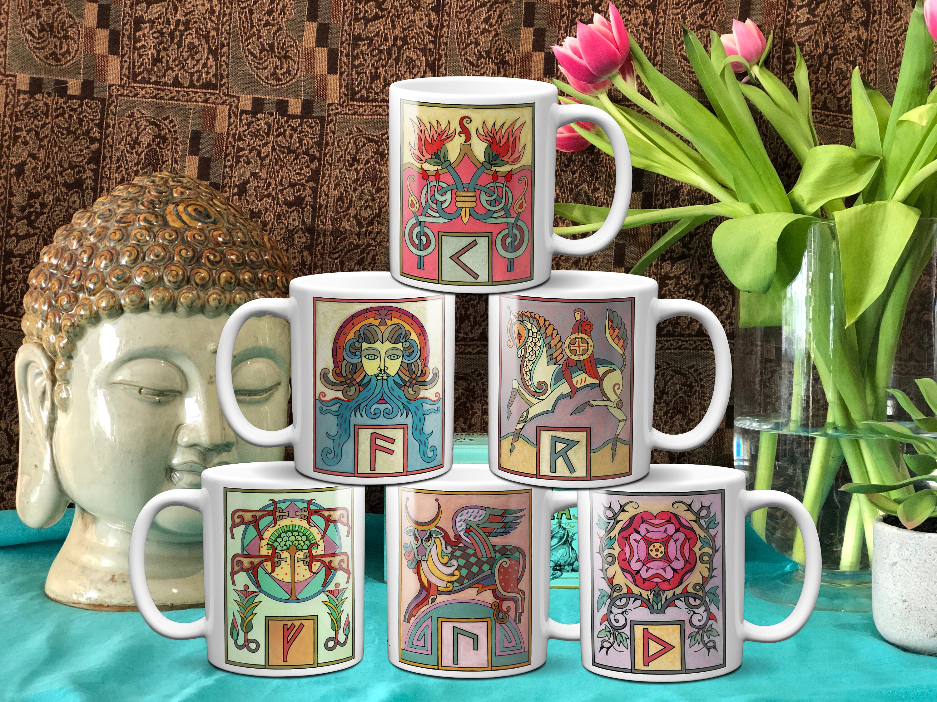 12 Jera Rune Mug, Runestones, Futhark Runes, Runic Tarot, Coffee Mug ...