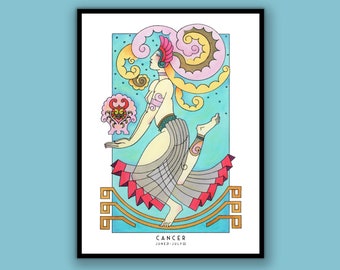 Cancer Goddess Print - Etsy