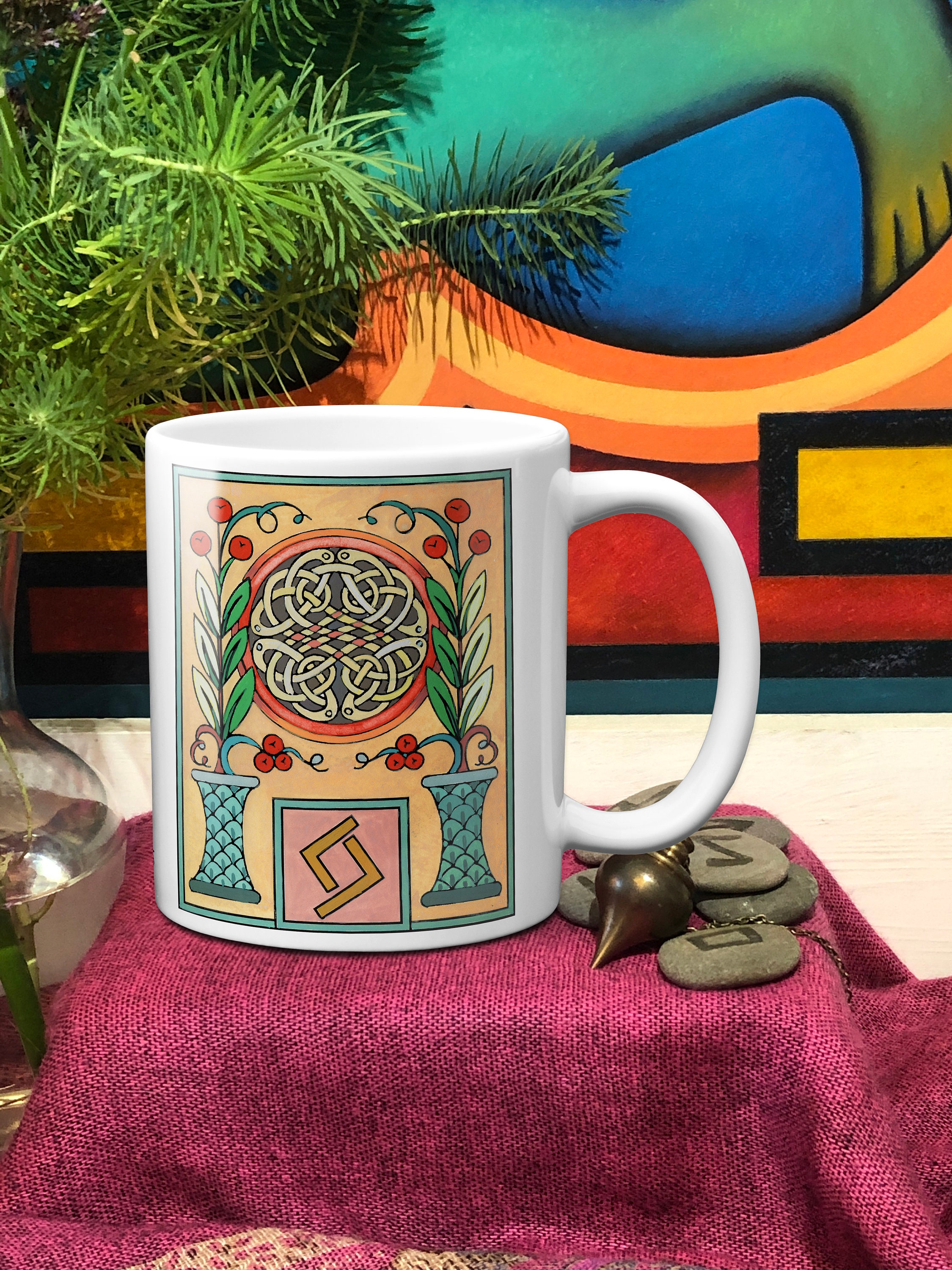 12 Jera Rune Mug, Runestones, Futhark Runes, Runic Tarot, Coffee Mug ...