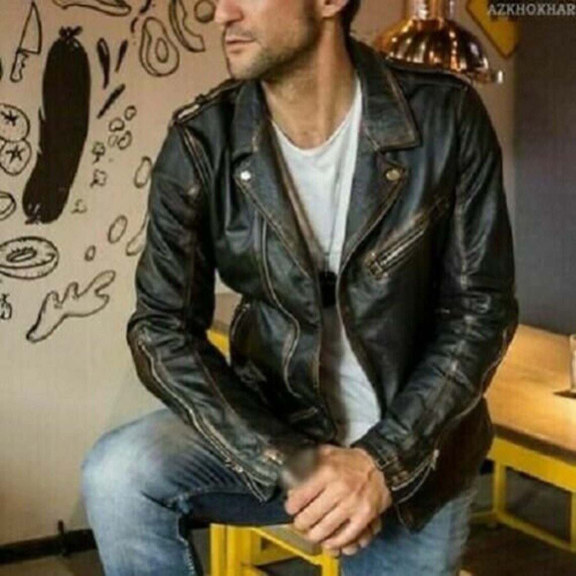 2022 New Mens Biker Motorcycle Style Distressed Cafe Racer - Etsy