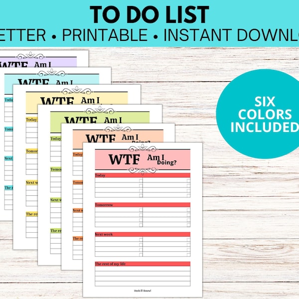 Funny to Do List - Etsy