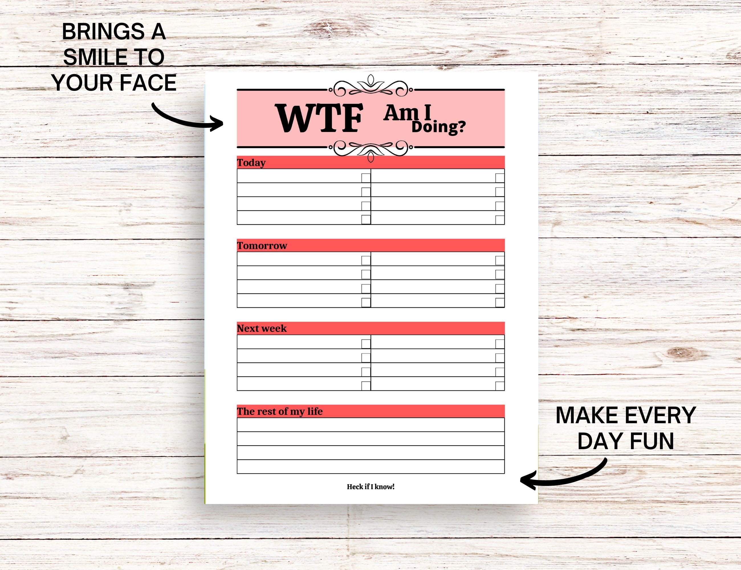 Funny Printable To-do List Instant Download Planner I Print at Home ...