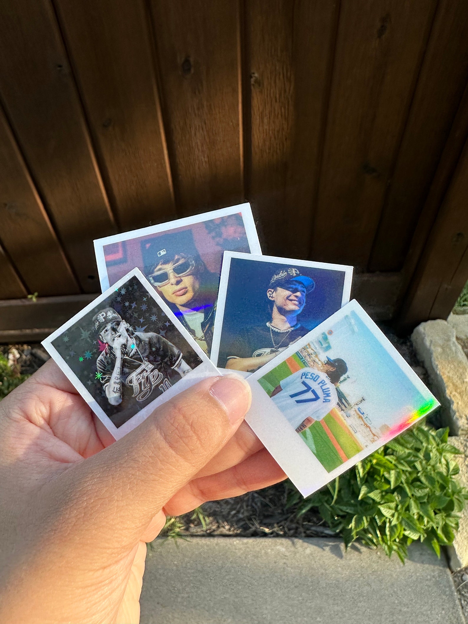 Peso Pluma Polaroid Stickers Peso Pluma Stickers Doble P Stickers