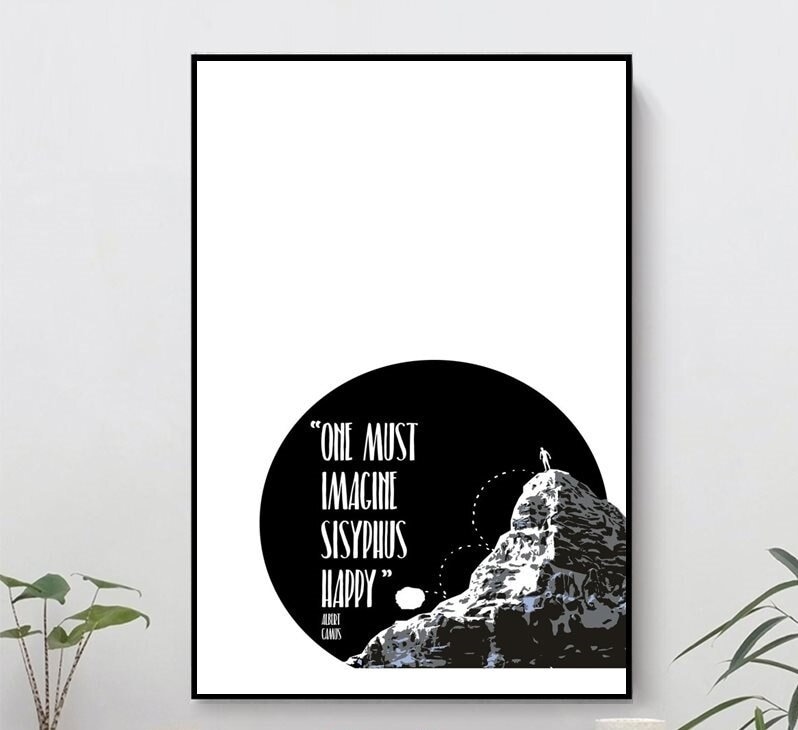Sisyphus Silk Poster 24.4x50.5cm Size Custom Posters Silk Printed ...