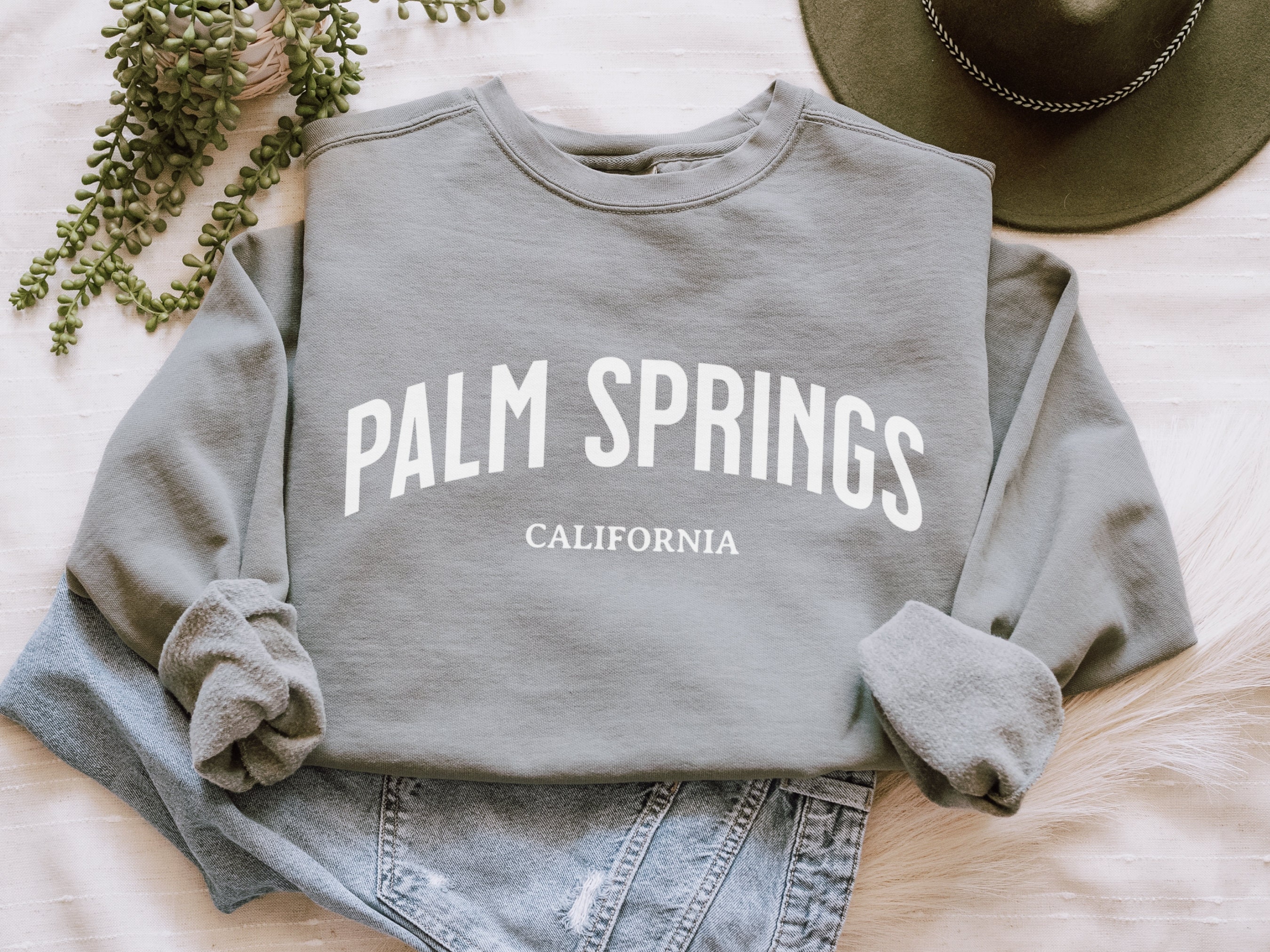 Palm Springs California Crewneck Sweatshirt, Bachelorette Party & Girls ...