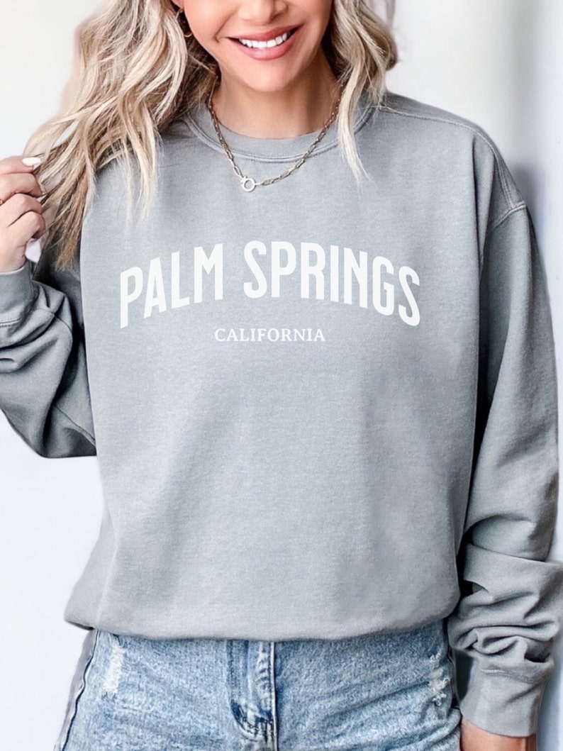 Palm Springs California Crewneck Sweatshirt, Bachelorette Party & Girls ...