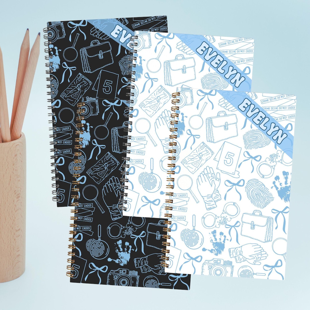 Forensic Study Planner Mystery Theme Police Notebook Undated Weekly ...
